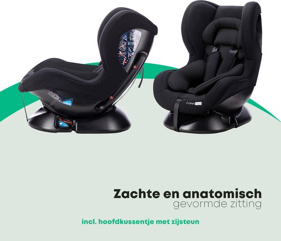 FreeON autostoel Tipo Zwart (0-18kg) - Groep 0+1 autostoel voor ...