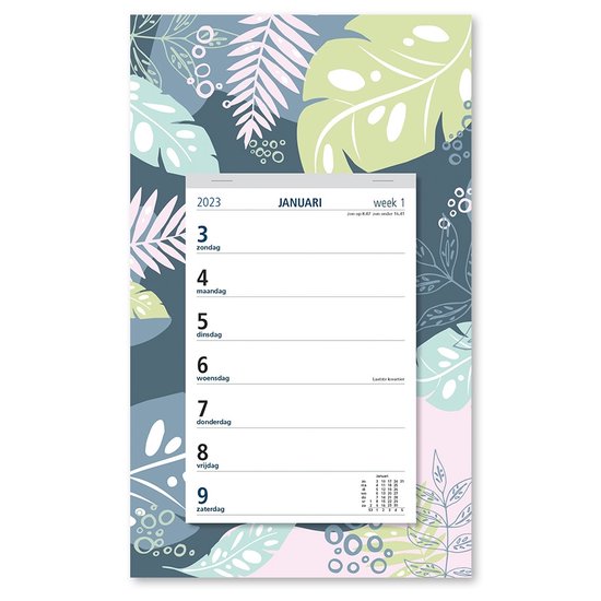 Castelli kalender H51 2023 - 1 week A5 kolom - Weekkalender dessin ...