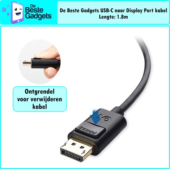 De Beste Gadgets USB-C naar Display Port Kabel - 4K Resolutie – USB C ...