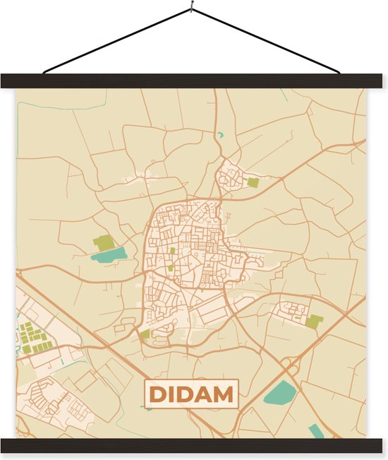 Posterhanger incl. Poster 60x60 cm - Schoolplaat - Kaart - Didam ...