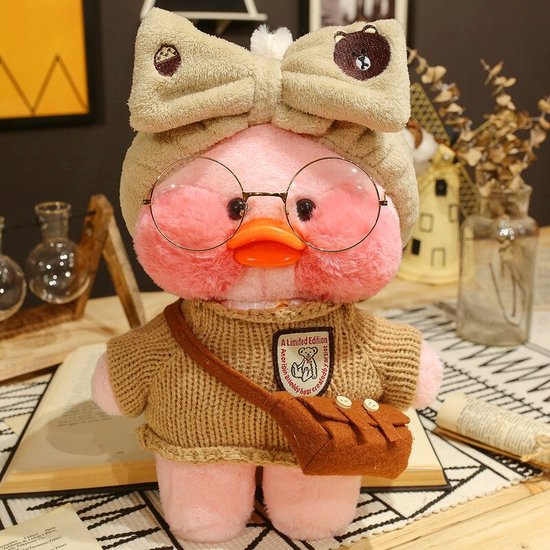 Klikkopers® Paper Duck - Cute Eend - Lalafanfan Duck Knuffel - Schattig ...