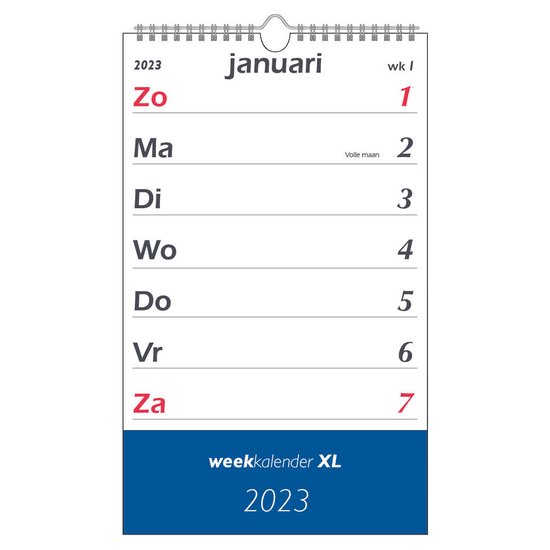 Weekkalender XL 2023 - Comello - 21x34 cm | bol