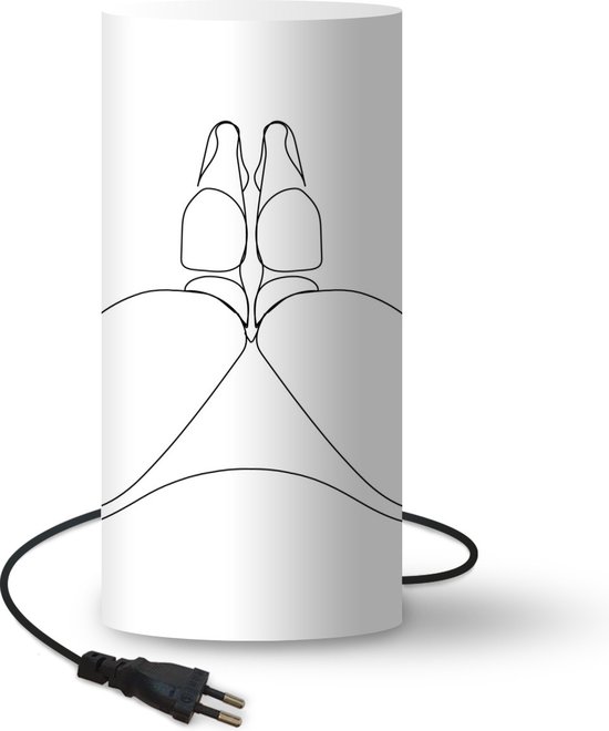 Lampe Line-art Female Body - 9 - Line art fesses de femme sur fond blanc - 54 cm de... | bol.com