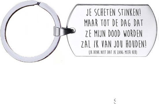 Sleutelhanger RVS - Je Scheten Stinken | bol