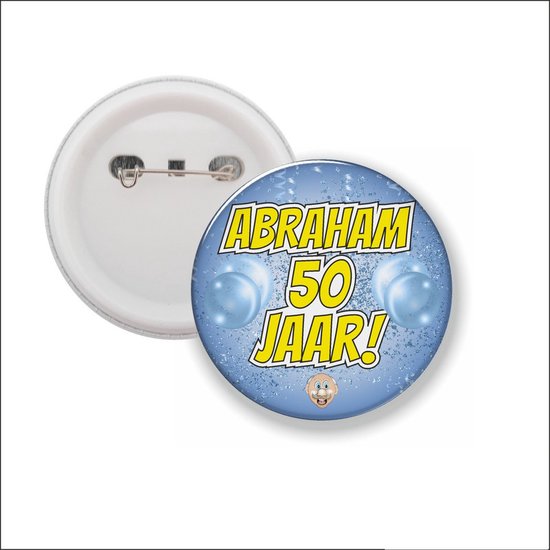 Button Met Speld 58 MM - Abraham 50 Jaar! | bol