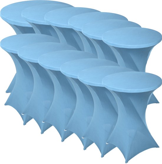 Statafelrok Licht Blauw / Baby Blauw x 12 – ∅80-85 x 110 cm – Stretch 12 stuks –... | bol.com