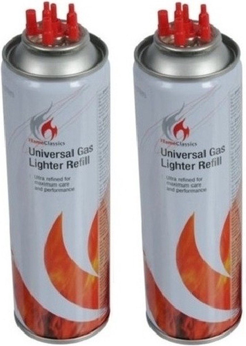 2x Aansteker gas / butaan gasfles 250 ml | bol