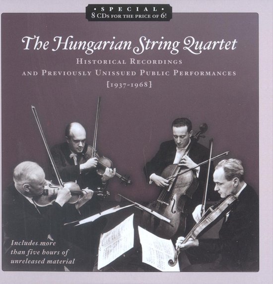 The Hungarian String Quartet - Historical Recordings (1937-1968) (8 CD), The Hungarian... | bol