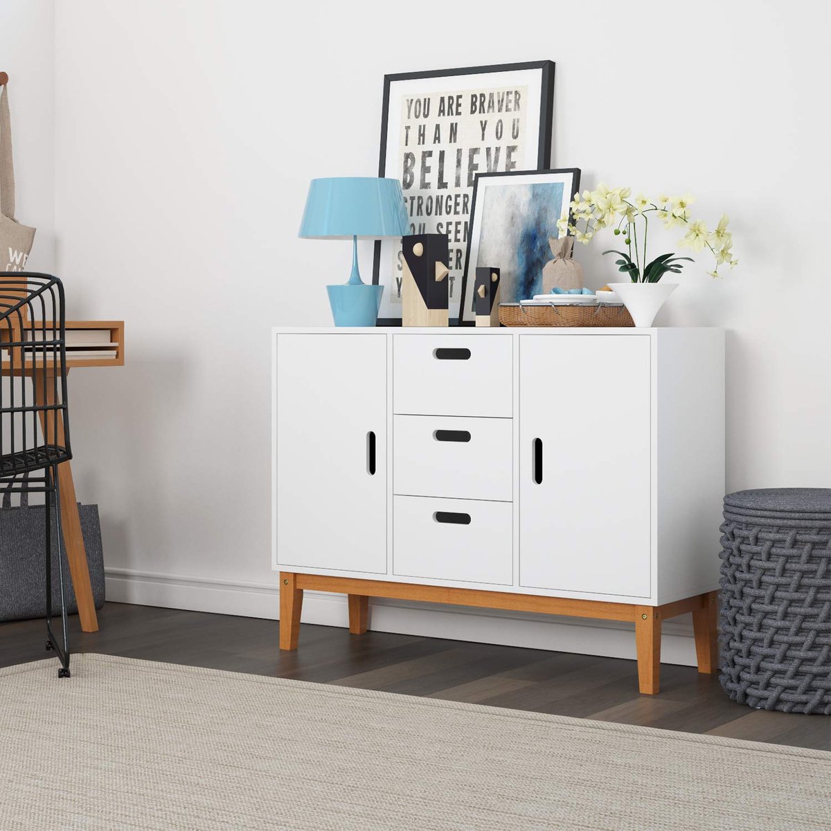 Kast-Dressoir Opbergkast Vrijstaande Console Tafel Kast Dressoir 2 ...