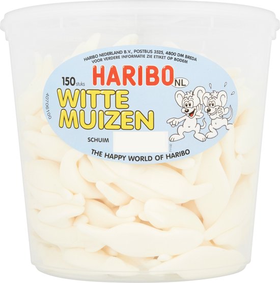 Haribo Witte Muizen - 150 stuks | bol.com