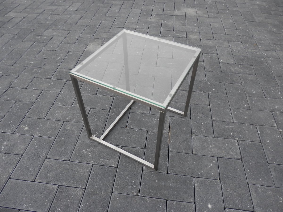 Credo Benelux, bijzettafel, tafel met glasplaat, design tafeltje, rvs ...