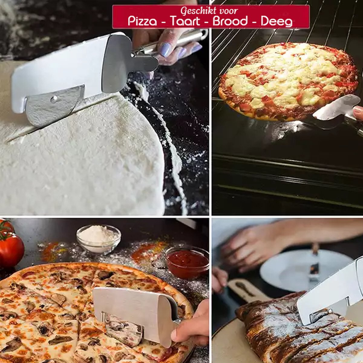 Wehl Pizzasnijder – Pizzames – deegsnijder - Pizzaroller ...