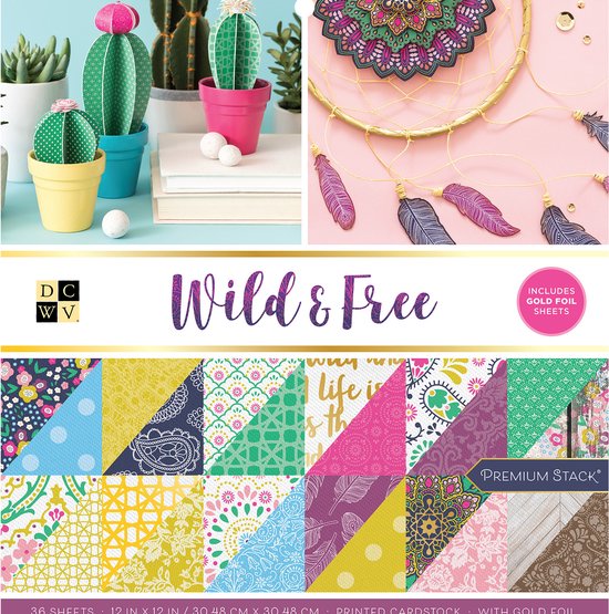 American crafts -DCWV 30,5x30,5cm x36 wild and free | bol.com