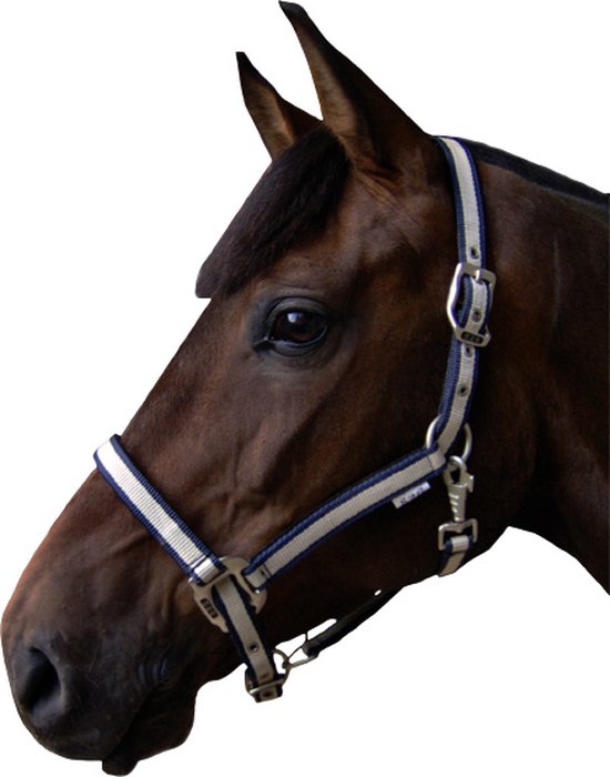 S2g Halster Pony 42 X 38 X 3,5 Cm Leer Grijs/donkerblauw | bol.com