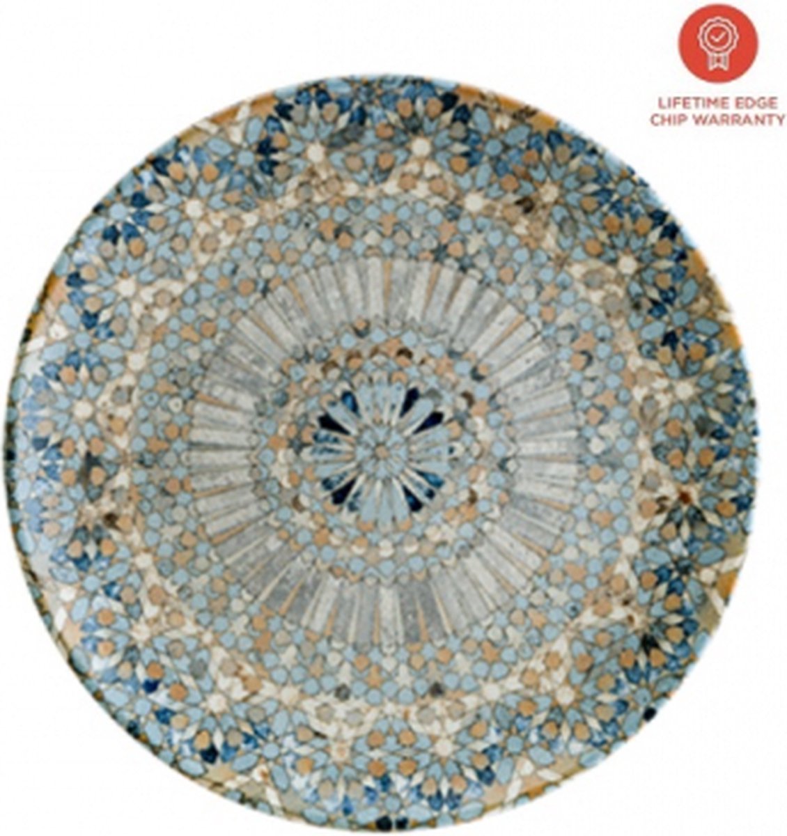 Bonna Platte Bord - Luca Mosaic - Porselein - 27 cm - set van 6 | bol.com