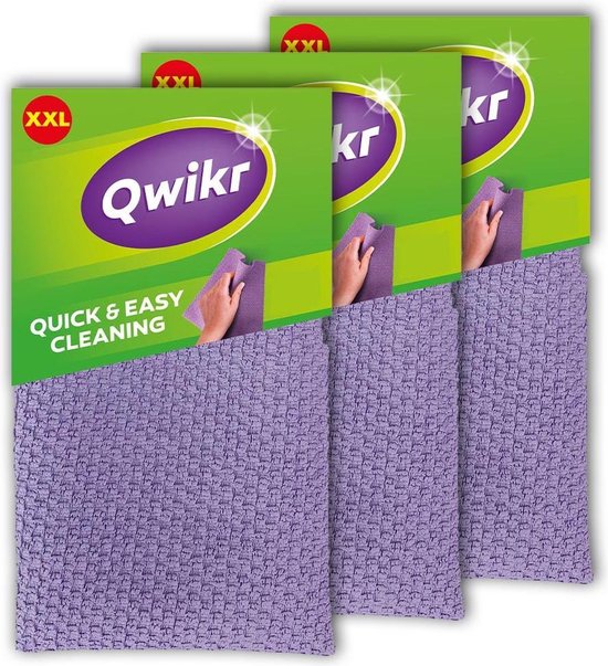 QWIKR Microvezeldoekjes XXL – Schoonmaakdoekjes - Reinigingsdoekjes ...