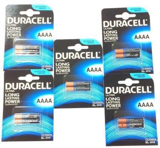 Pak van 10 Duracell Ultra AAAA 1.5V MX2500-E96 batterijen MINIPRIJS ...