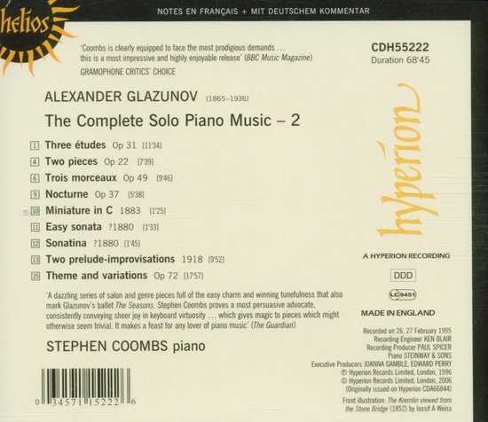 Stephen Coombs - The Complete Solo Piano Music Volume 2 (CD), Stephen ...