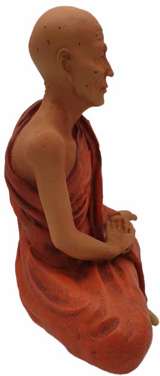 Monnik in Yoga houding kunststof oranje 31 cm | bol.com