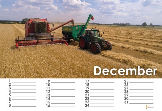 Tractor kalender 35x24 cm | Tractoren verjaardagskalender | Tractoren ...