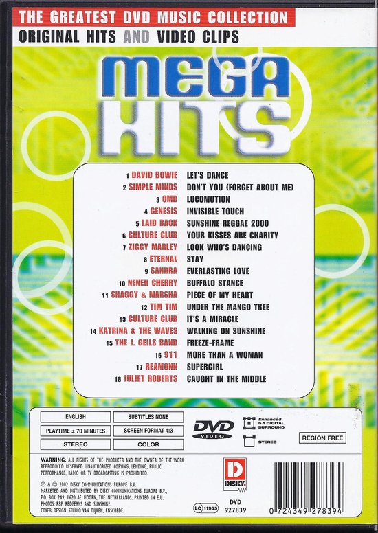 Mega Hits, various artists | Musique | bol