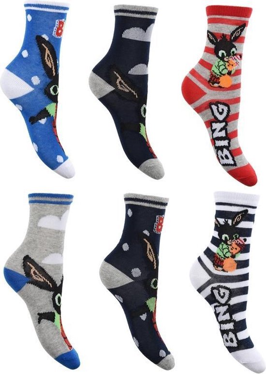 Bing Bunny sokken- 6 paar - jongens- maat 27/30 | bol.com
