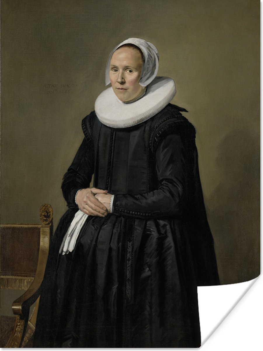 Portrait de Feyna van Steenkiste - Peinture de Frans Hals Poster 60x80 ...