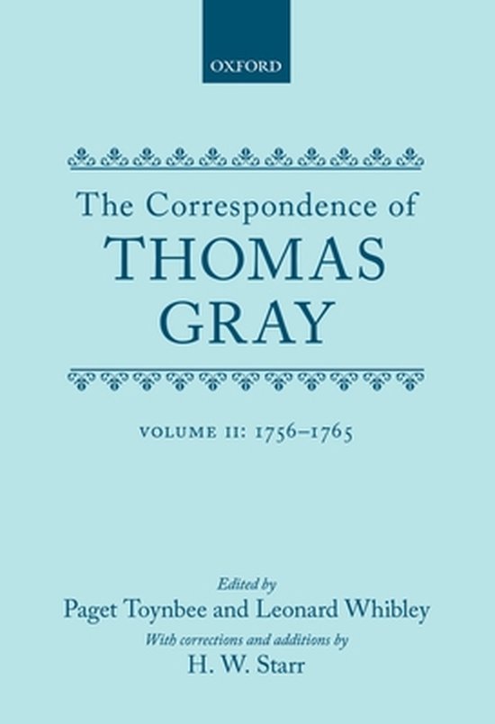 Correspondence of Thomas Gray | 9780198794509 | Thomas Gray | Boeken ...