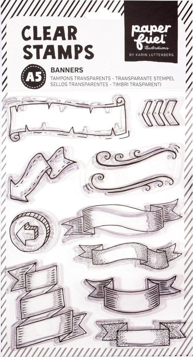 Stempel - Clear stamp - Paperfuel - A5 banners | bol.com