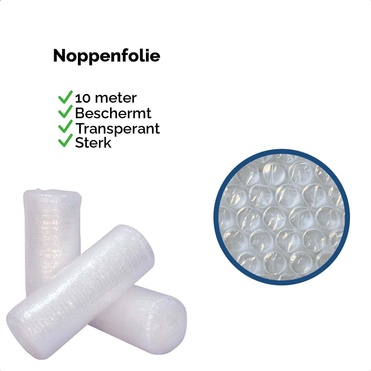 HGMD Noppenfolie - 1 x 10 meter - Bubbeltjesplastic - Bubbelfolie ...