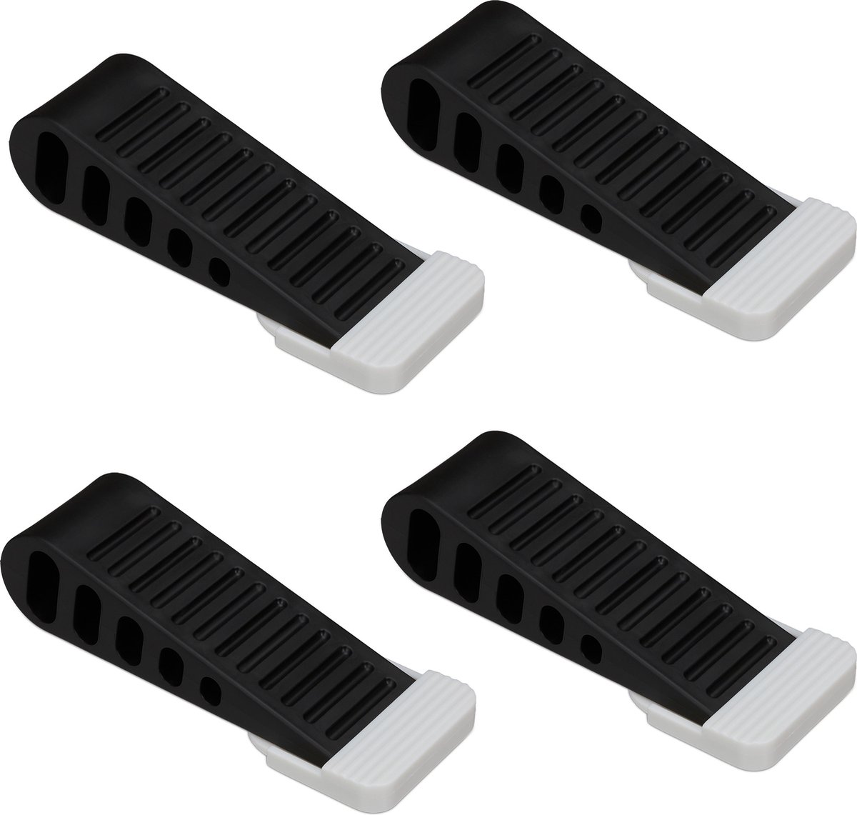 Relaxdays deurwig set van 4 - rubber - deurstopper - antislip - wig ...