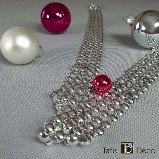 Tafelkleed grijs met witte rand, rechthoek 150x280 cm, model Maria ...