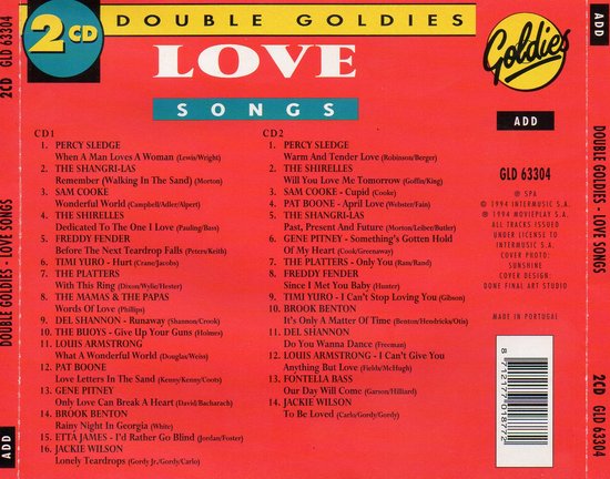 Double Goldies: Love Songs, various artists | Muziek | bol