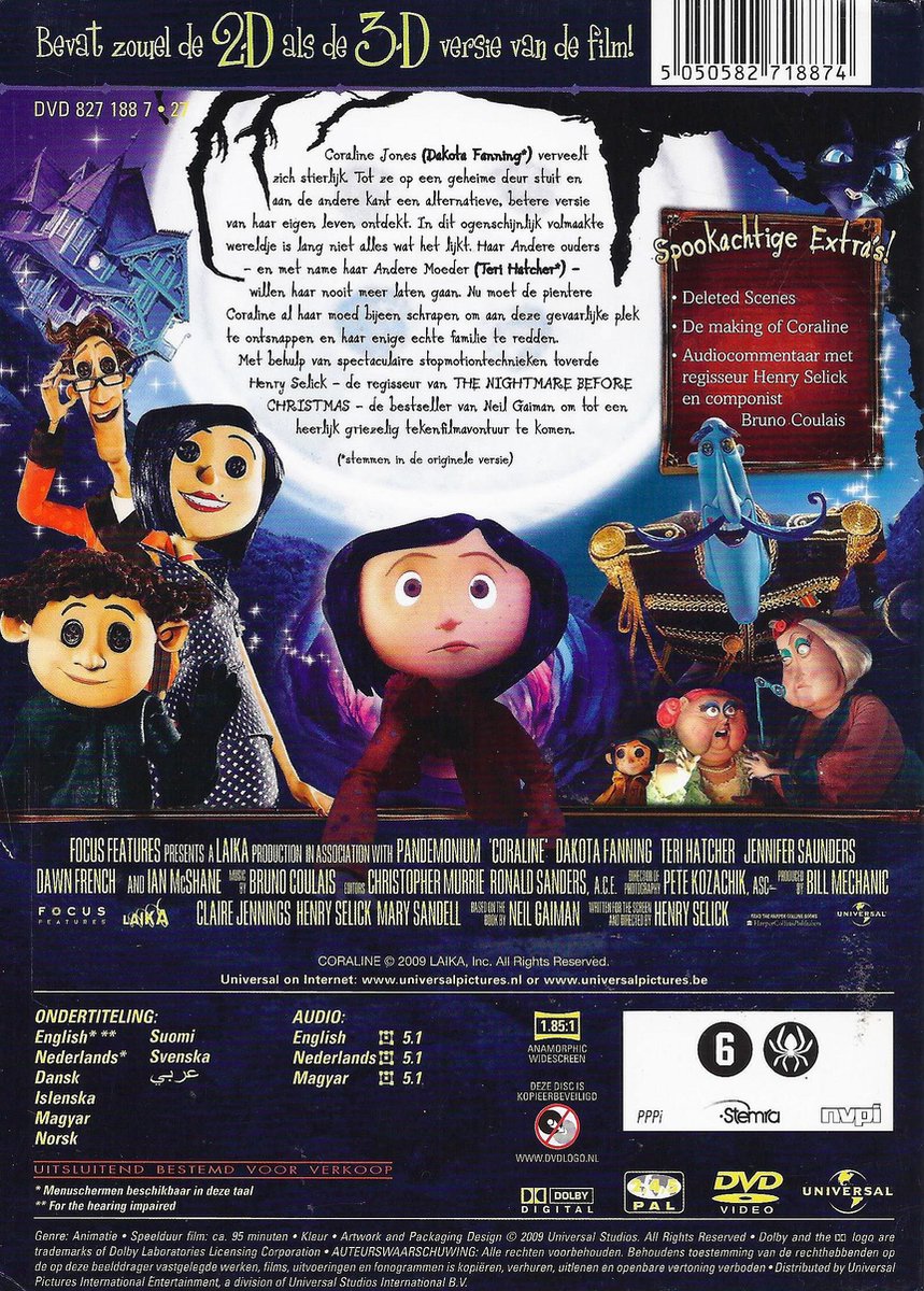 Coraline (Dvd), Dakota Fanning | Dvd's | bol