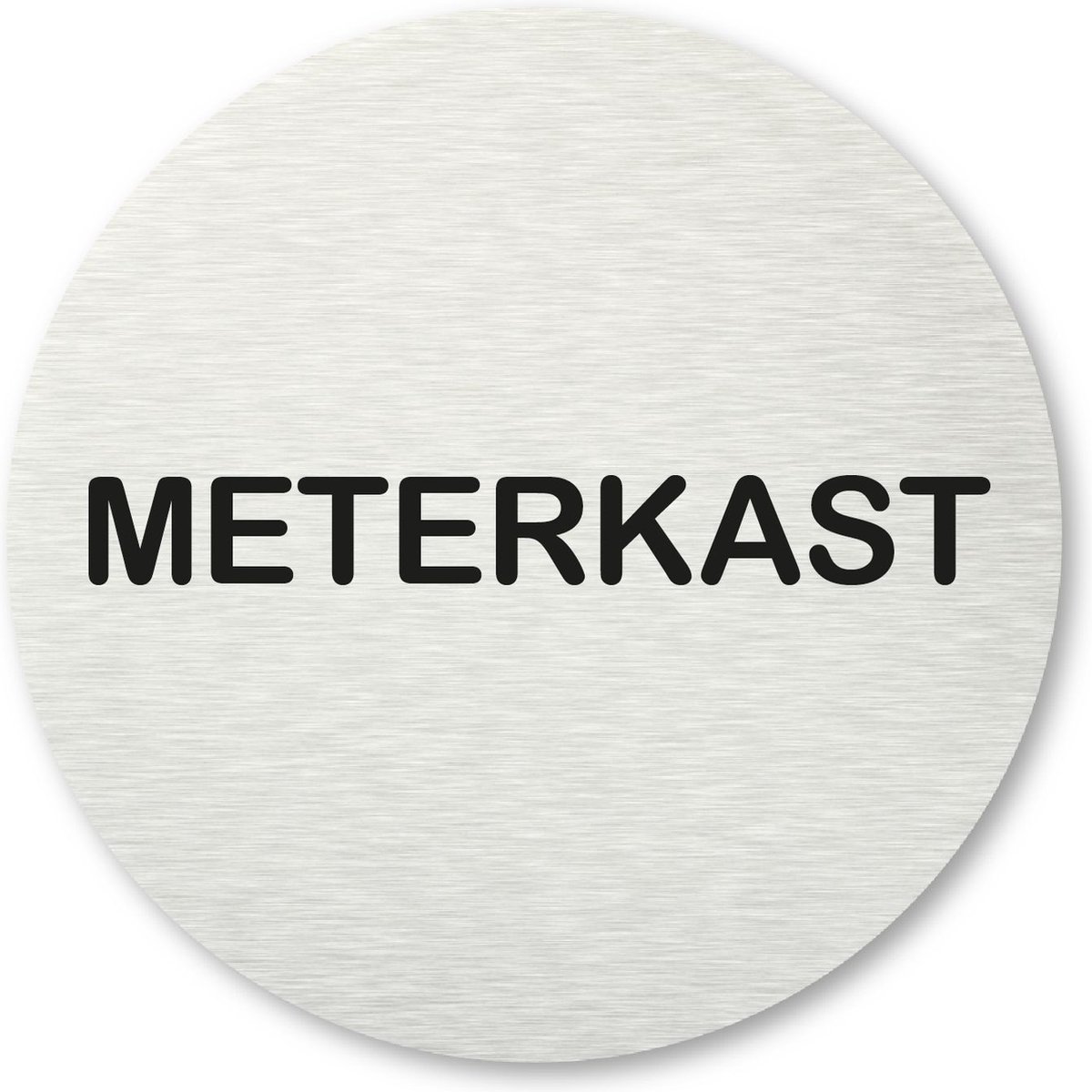 Pictogram Meterkast - aluminum rvs look - deurbordje - 8,5 x 8,5 cm ...