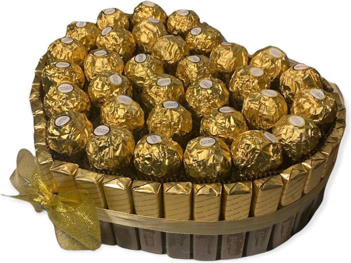 Love gold - Chocolade in vorm van een hart - Ferrero - Merci ...