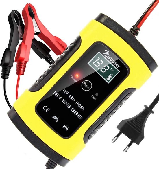 Acculader, voor auto- en motoraccu's, volautomatische intelligente ...