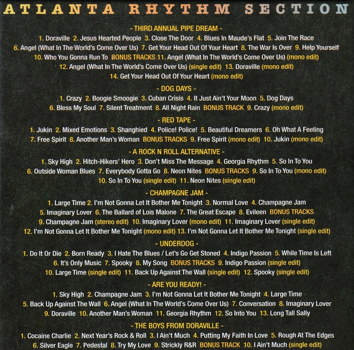 Atlanta Rhythm Section - The Polydor Years (8 CD), Atlanta Rhythm ...