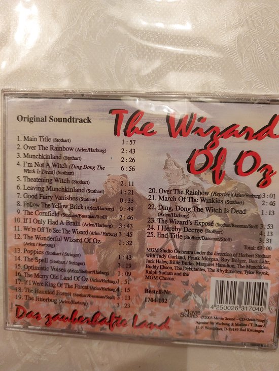 The wizard of Oz - Original soundtrack, Various | CD (album) | Muziek ...