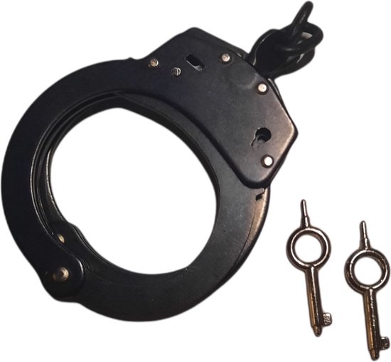 Handboeien Metalen politie handboeien ketting geschakeld Carbon staal ...