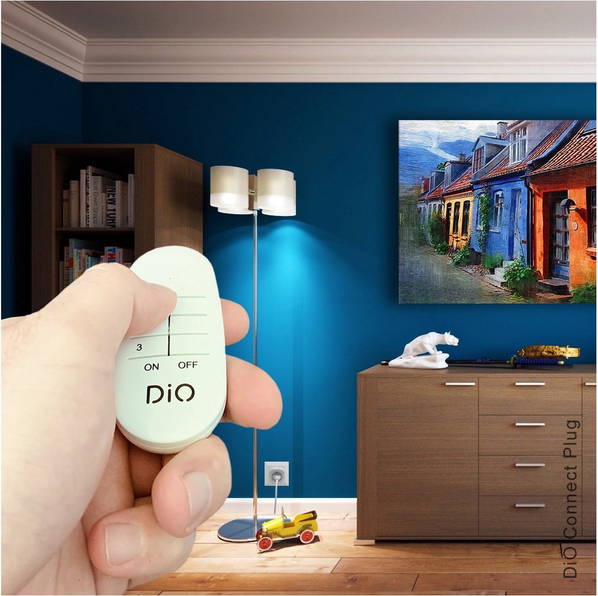 DiO Connect – 3 Slimme stekkers met afstandsbediening - Wifi + 433 ...
