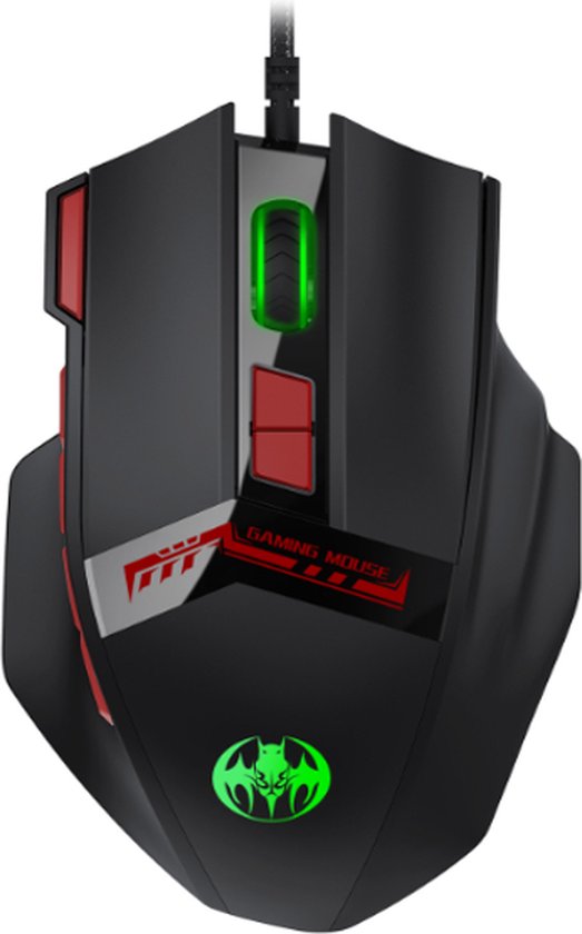 Game muis met RGB verlichting - 10 knoppen - 3200 DPI - Ergonomisch ...