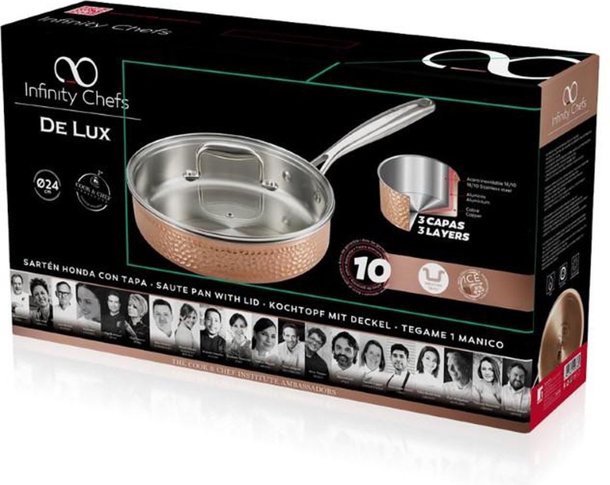 Pan Infinity Chefs Hammer Koper Roestvrij staal (24 x 6,5 cm) | bol.com