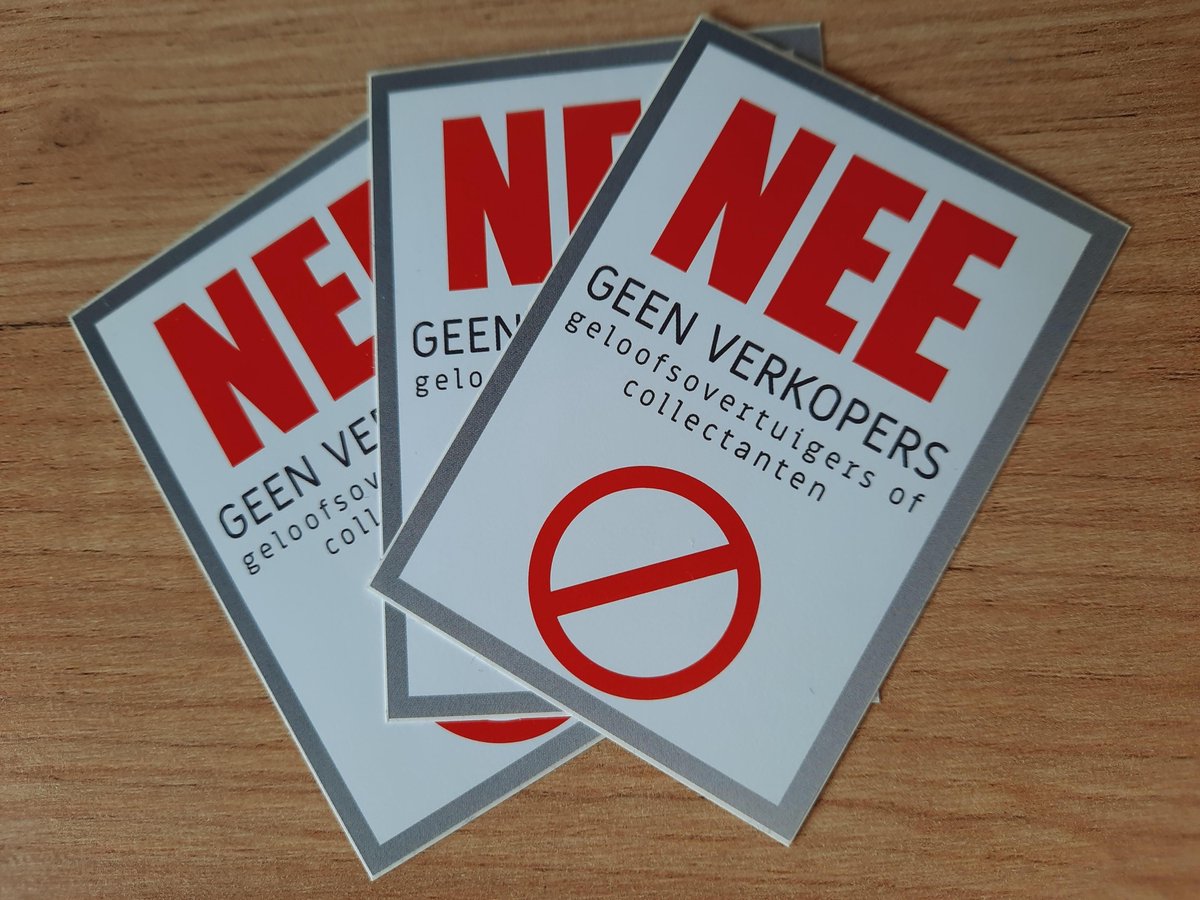 Geen verkopers of collectanten sticker - Deursticker geen verkoop ...