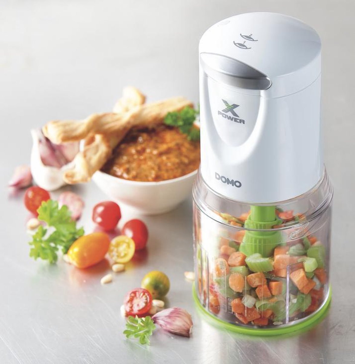 DOMO Mini Chopper (DO9237MC) incl. TESCOMA snijplankje, SOLINGER ...