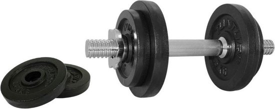 Tunturi - Fitness Set - Halterset 10 kg incl 1 Dumbellstang ...
