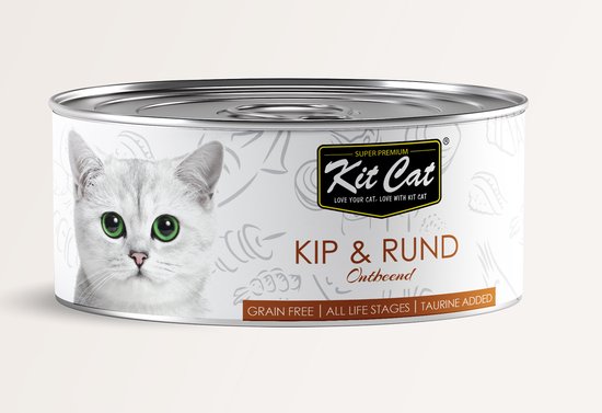 Kit Cat Kip & Rund 24x80gram - Graanvrij - Kattenvoer Natvoer ...