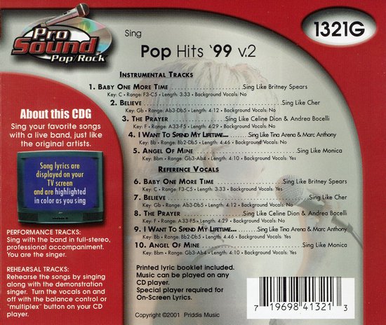 Sing Pop Hits '99 Vol. 2, Karaoke | CD (album) | Muziek | bol