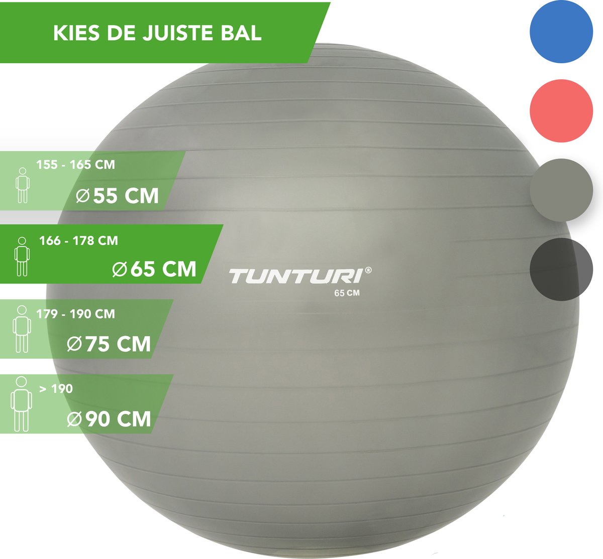 Tunturi Fitness bal - Yoga bal inclusief pomp - Pilates bal ...