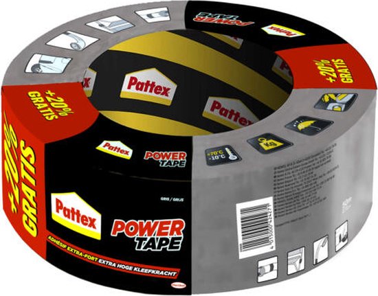 Pattex Power Tape grijs +20% gratis 30 m | bol.com